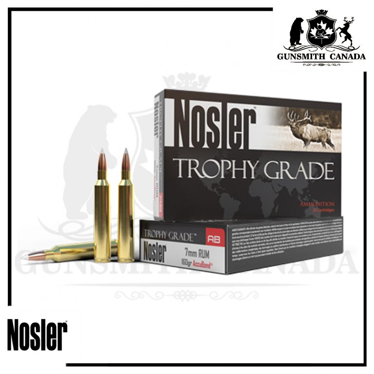7mm RUM (AccuBond ~ 160 gr) – Nosler Trophy Grade – Qty. 20 – Gunsmith ...